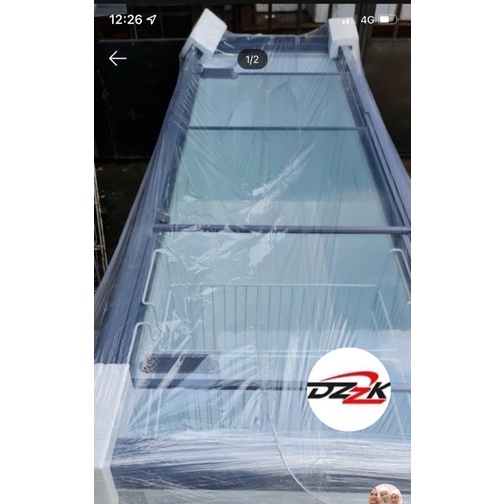 LY600GL/LY750GL SNOW Glass Top Freezer - (Grey) Flat Glass Sliding ...