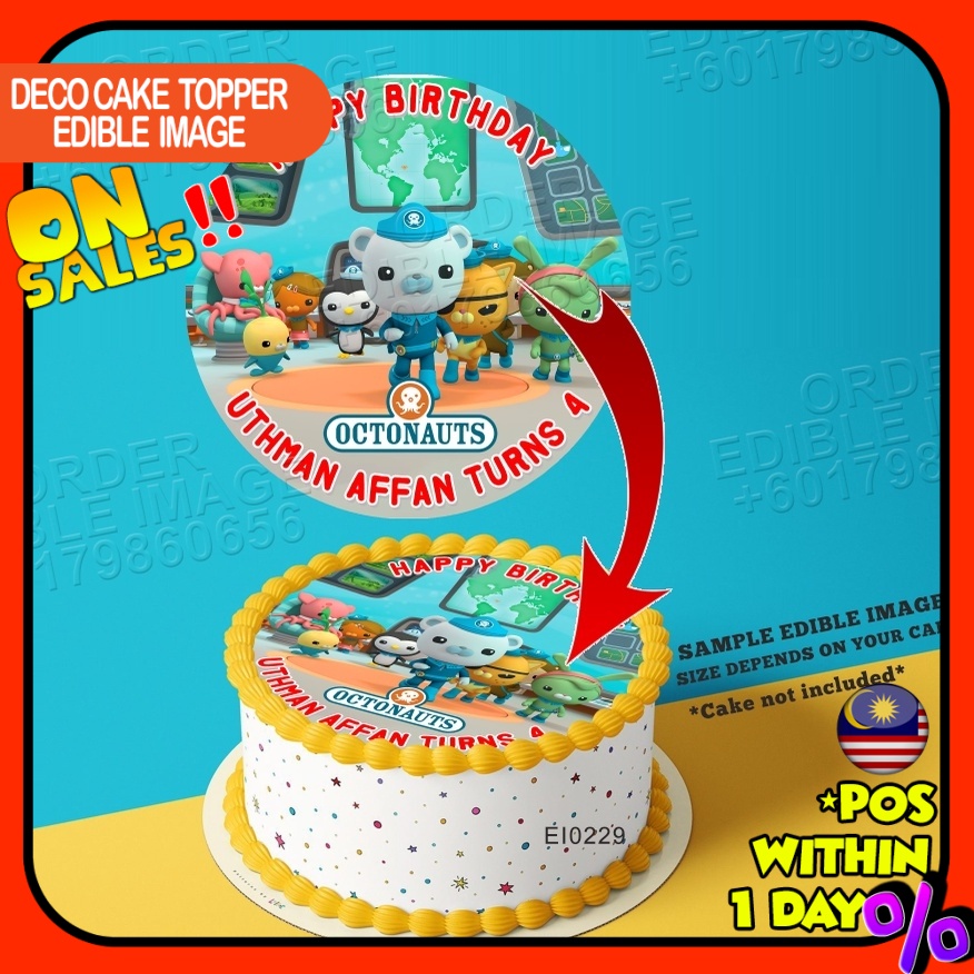 Printing EI Octonauts Edible Image Print Cake Photo Icing Paper ...