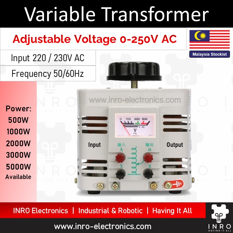 [1 unit 1 order] TDGC2 0.20~5KVA 0-250V Voltage Regulator, Variable Transformer, Contact ...