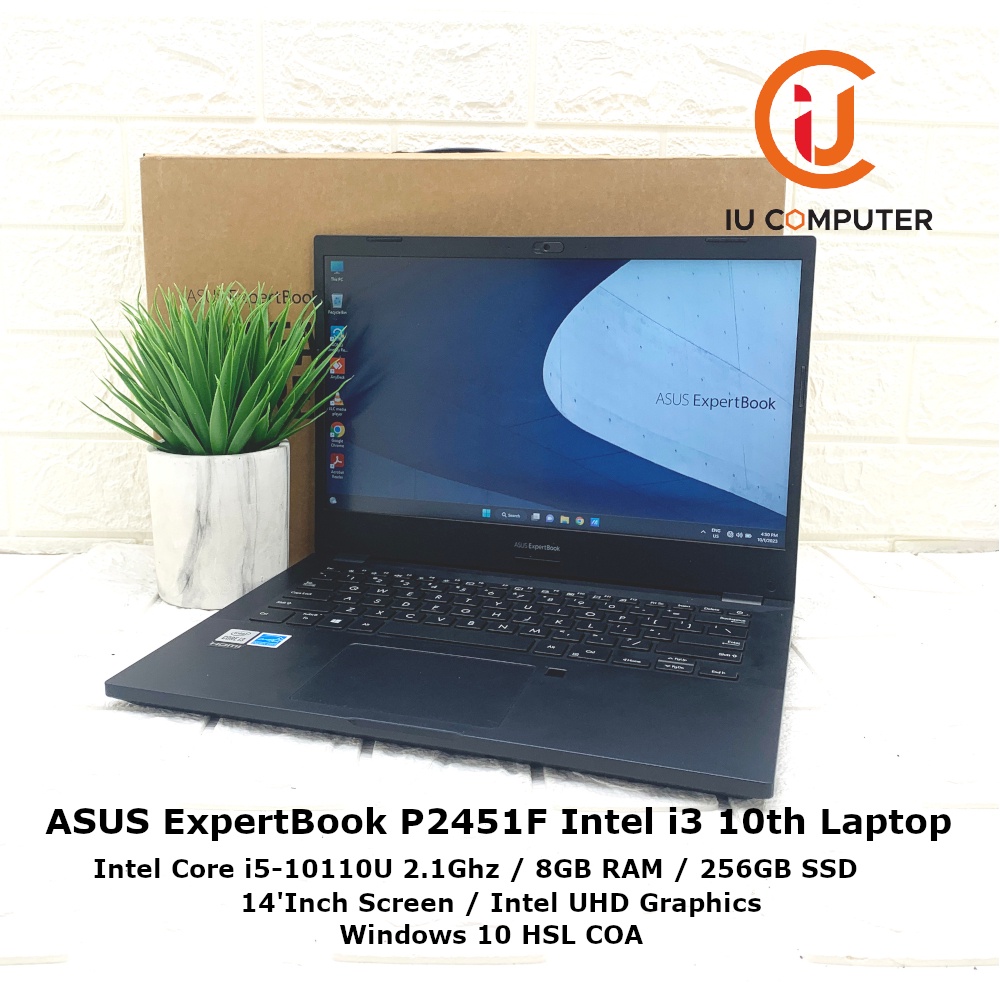 ASUS EXPERTBOOK P2451F INTEL CORE I3-10110U 8GB RAM 256GB SSD USED ...