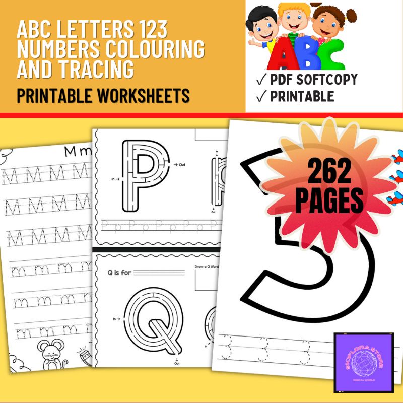 [SS09] ABC Letters and 123 Numbers Tracing and Colouring for Kids ...