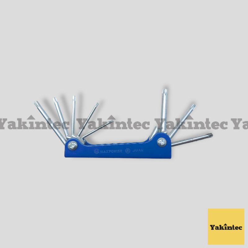 Folding Screwdriver Set 8 Pcs (T9 - T40) L Star Key MAXPOWER Folding Torx Key Set | Shopee Malaysia