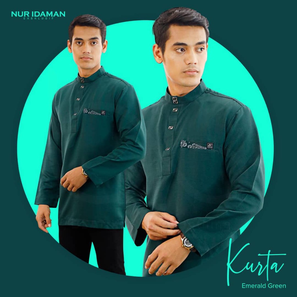 ( KURTA EMERALD GREEN ) Kurta Moden NUR IDAMAN EXCLUSIVE | Shopee Malaysia