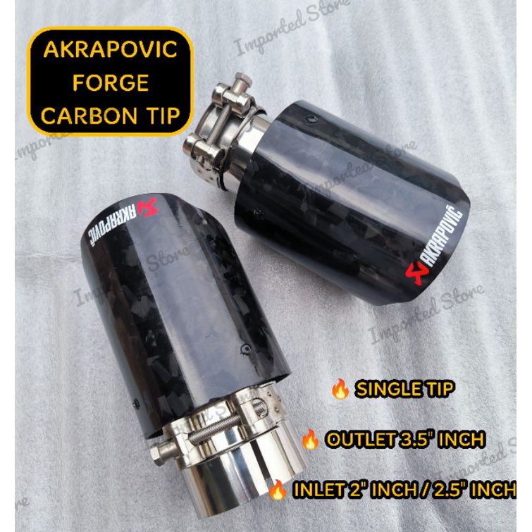 AKRAPOVIC Forge Carbon Exhaust Tip | Shopee Malaysia