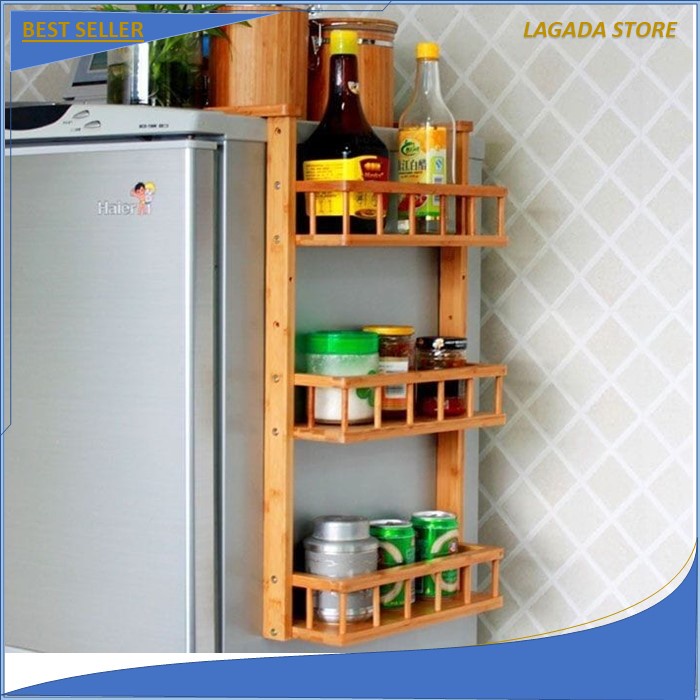 Minimalist 3-tier Refrigerator Rack | Shopee Malaysia