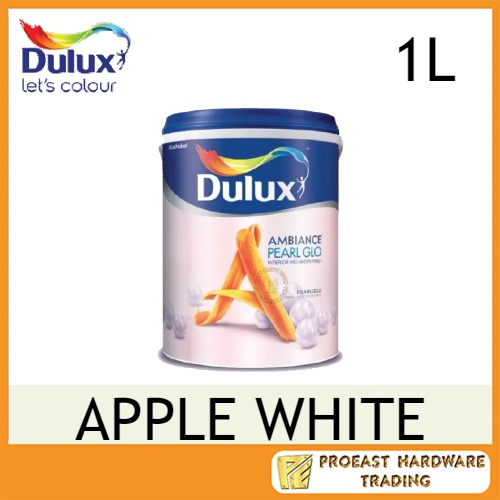 ICI DULUX [ 1L ] ( 25074 Apple White ) Ambiance Pearl Glo Wall Paint ...