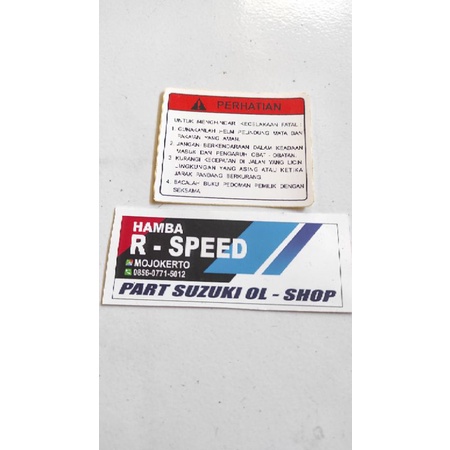 Suzuki original warning sticker | Shopee Malaysia