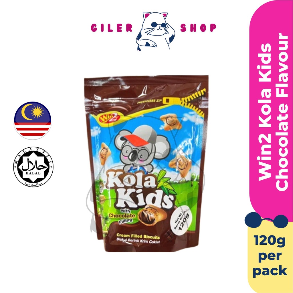 Win2 Kola Kids Biscuit Chocolate Strawberry Cheese Cream Filled ...