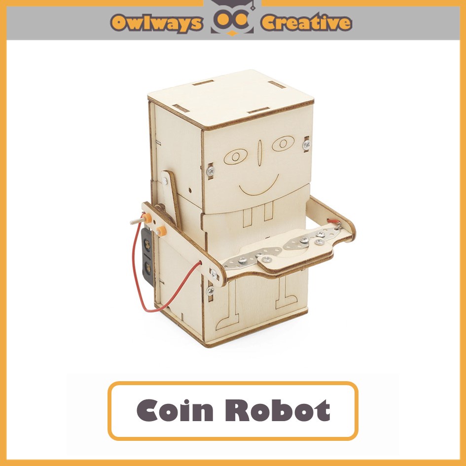 【1】Science STEM RBT DIY Robotics Set Assemble Wooden Kit Experiment ...