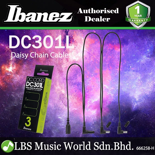 Ibanez DC301L 3 Way DC Daisy Chain Cables For Guitar Effect Pedal with ...