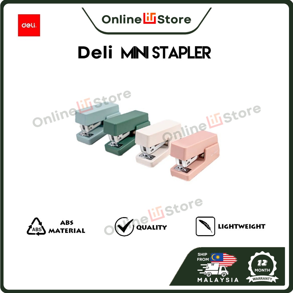 DELI NuSign Mini Stapler NS083 with Refill Stapler Bullet Office School ...