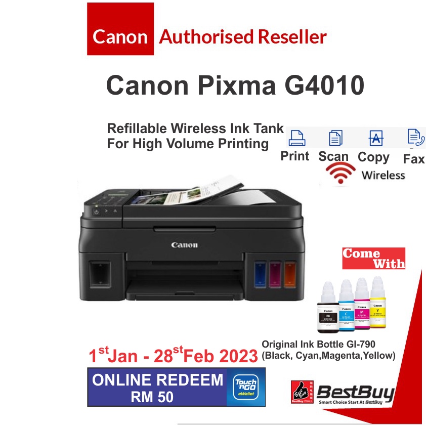 Canon Pixma G4010 Ink Efficient Printer | Shopee Malaysia
