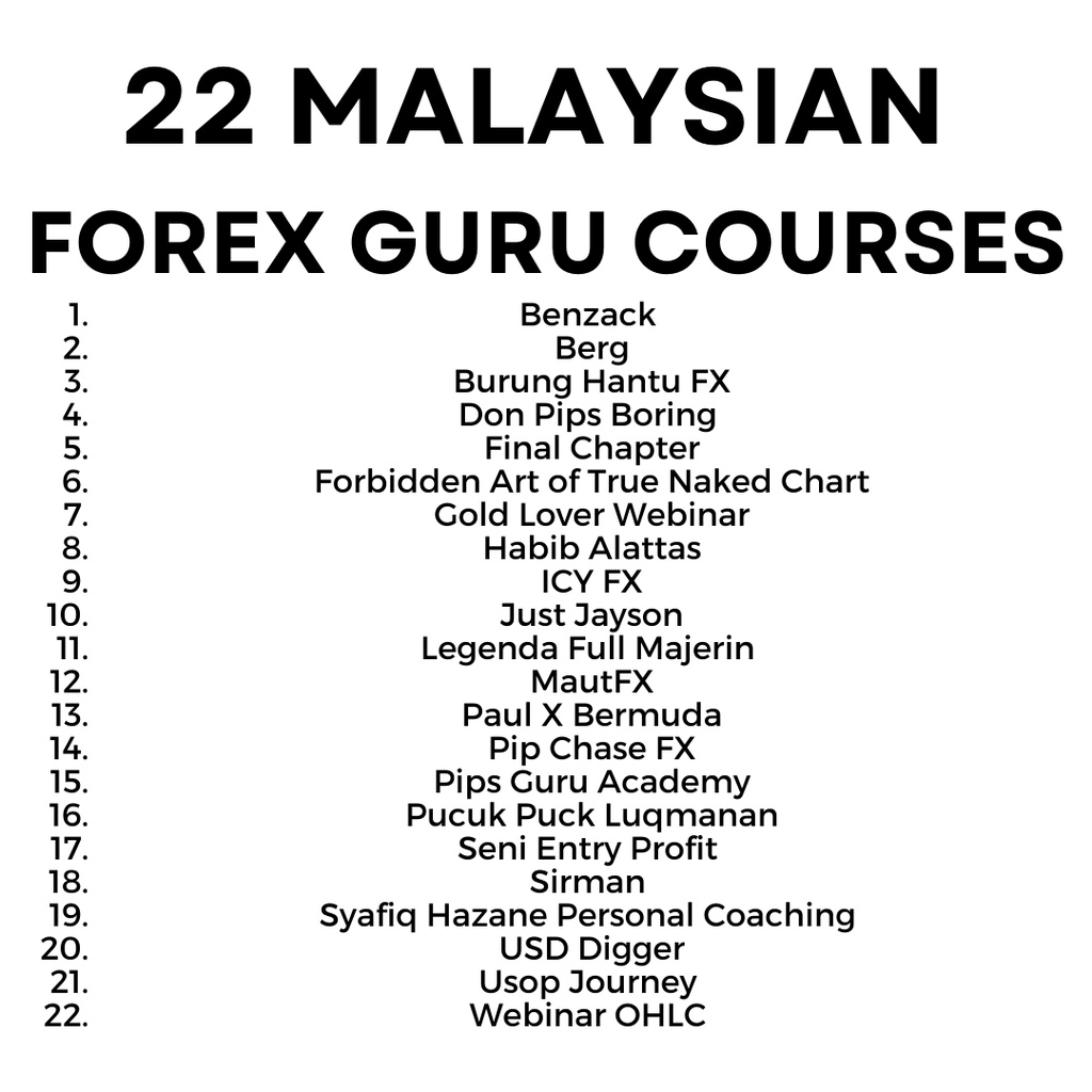 Malaysian Forex Guru Courses - 22 Courses | Shopee Malaysia