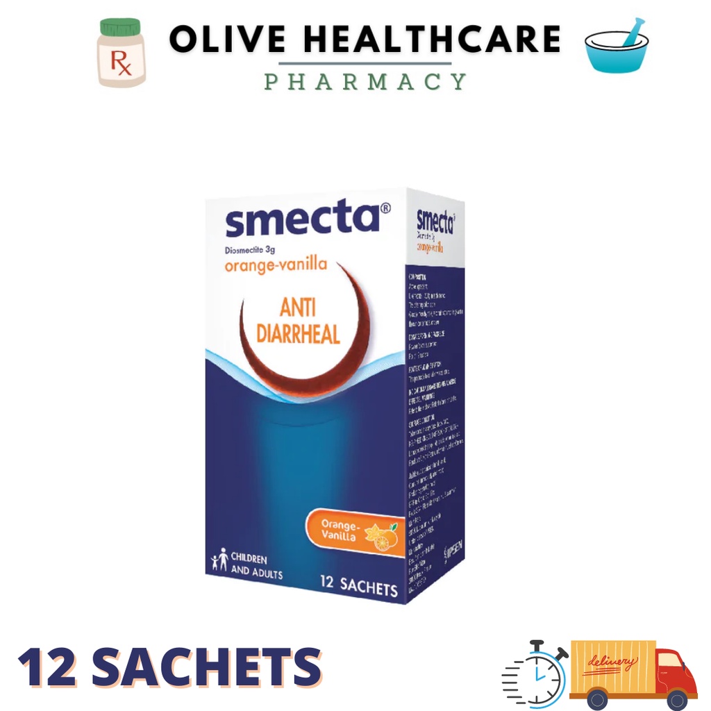 SMECTA Orange- Vanilla 3g Sachets For Diarrhea 12'S [EXP 09/2025 ...
