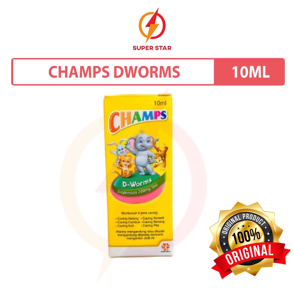 Champs D-worms Suspension 200mg/5ml (10ml) Exp 12/24 | Shopee Malaysia