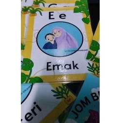 FLASHCARD kad imbas jom belajar mengeja ABC abc huruf besar huruf kecil ...