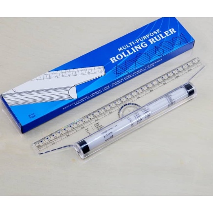 Multi-purpose Rolling ruler / Clear Ruler Metric Parallel Drawing ...