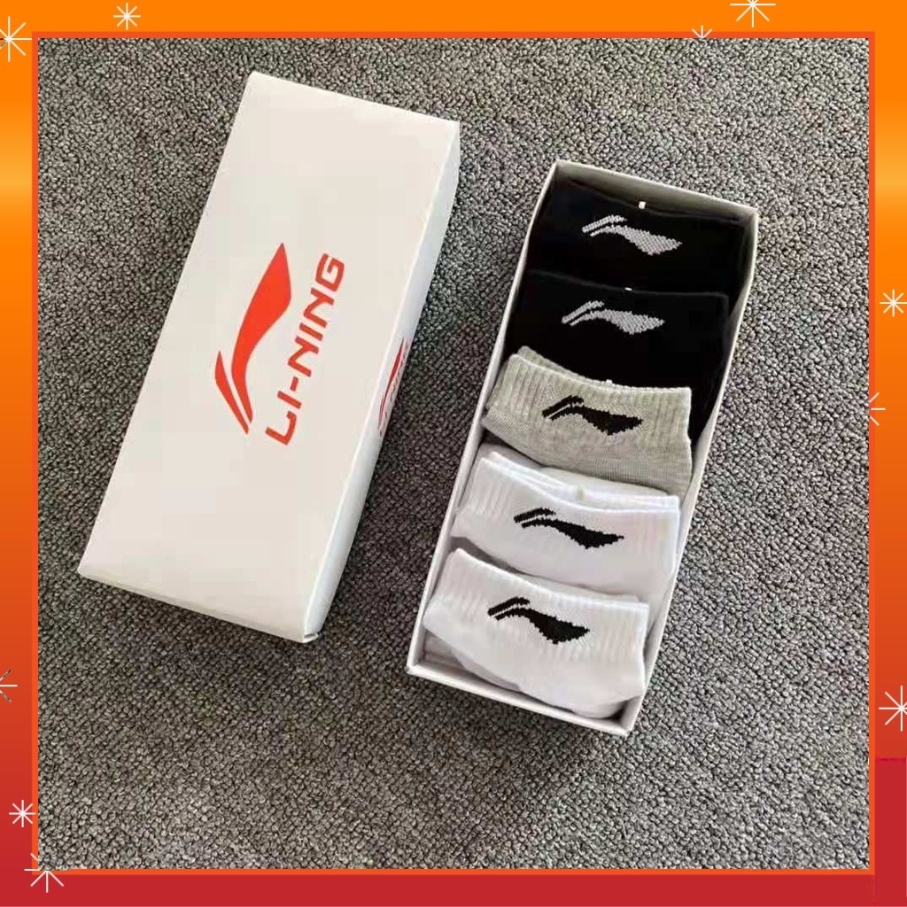 [5 Pairs] Li-Ning Light Weight Casual Running Sports Socks Stokin Ankle ...
