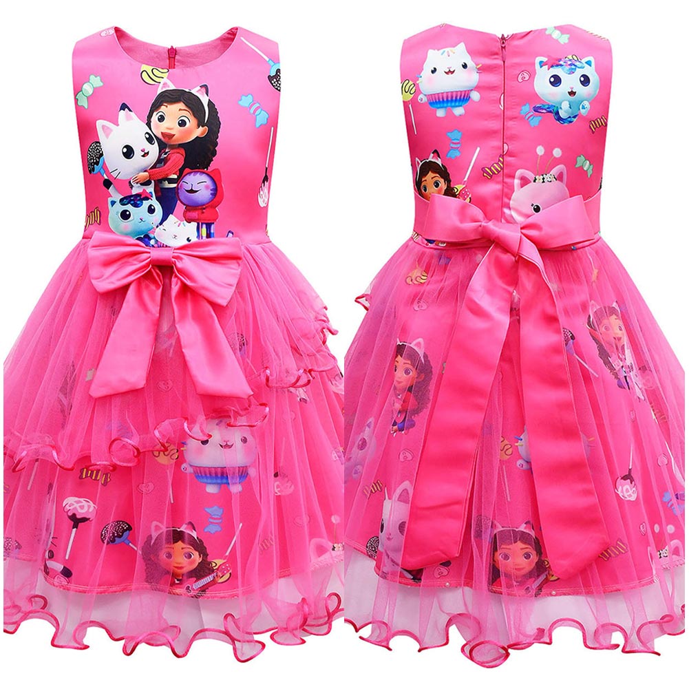 Gabby's Dollhouse Gabe's doll house girl's net yarn cartoon dress ...