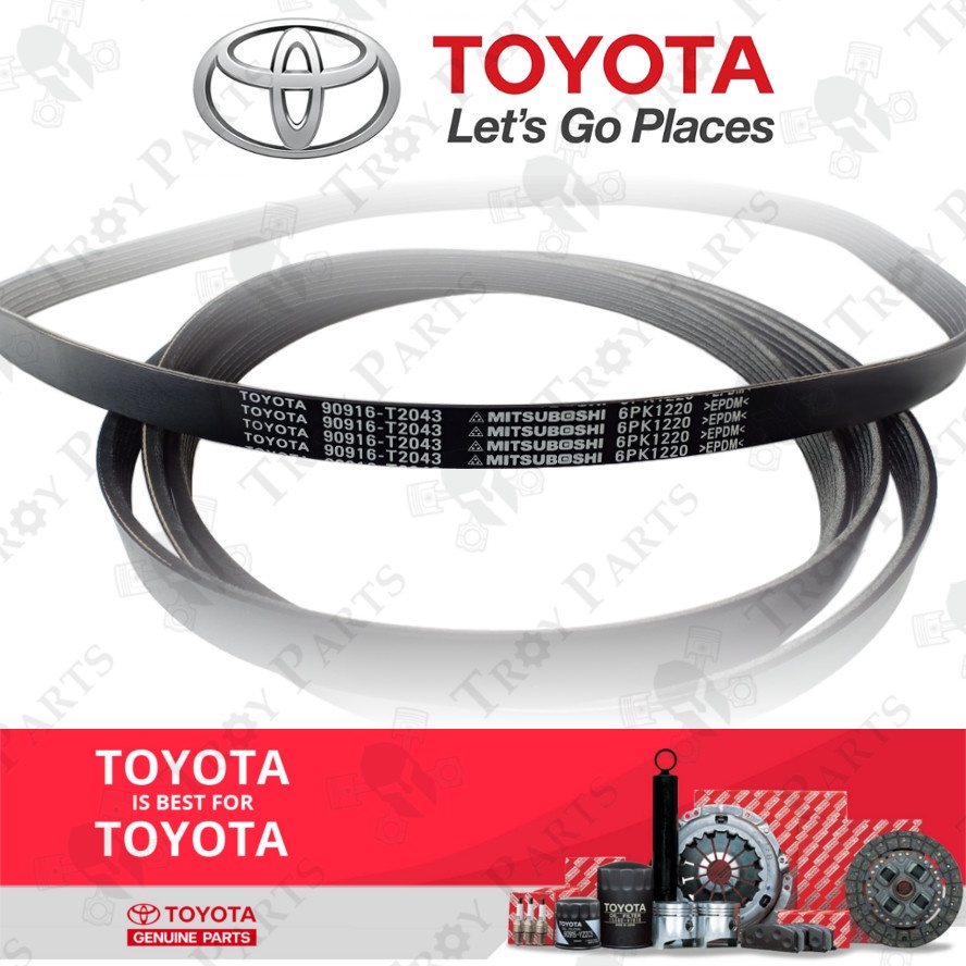 Original Toyota Fan Belt 90916-T2043 for Toyota Wish ZGE20 ZGE22 ZGE25 ...