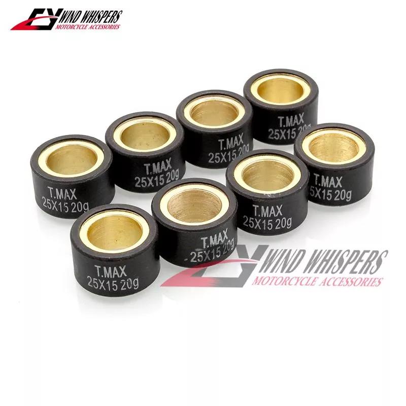 25X15 20g 8PCS Motorcycle variator weight roller clutch pulley driven ...