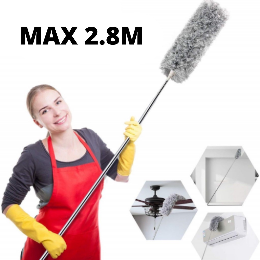 Ceiling Duster Brush Adjustable Telescopic Bending Dust Cleaning Brush ...