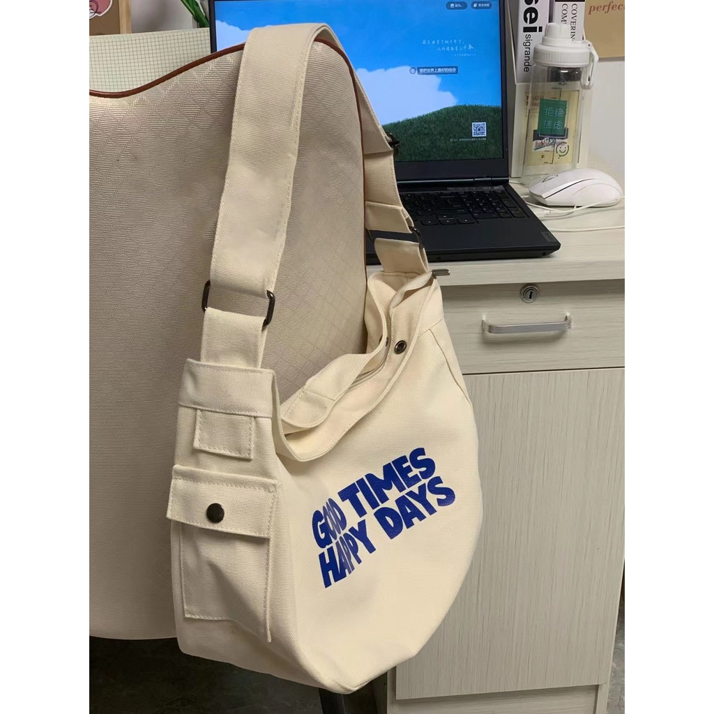 Happy Days Bag Slingbag Canvas Sling Bag Women Casual Trendy Slingbag ...