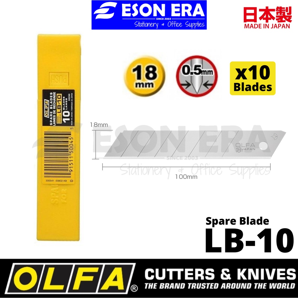 Olfa LB-10 Cutter Blades 18mm 10Blades/case | Shopee Malaysia