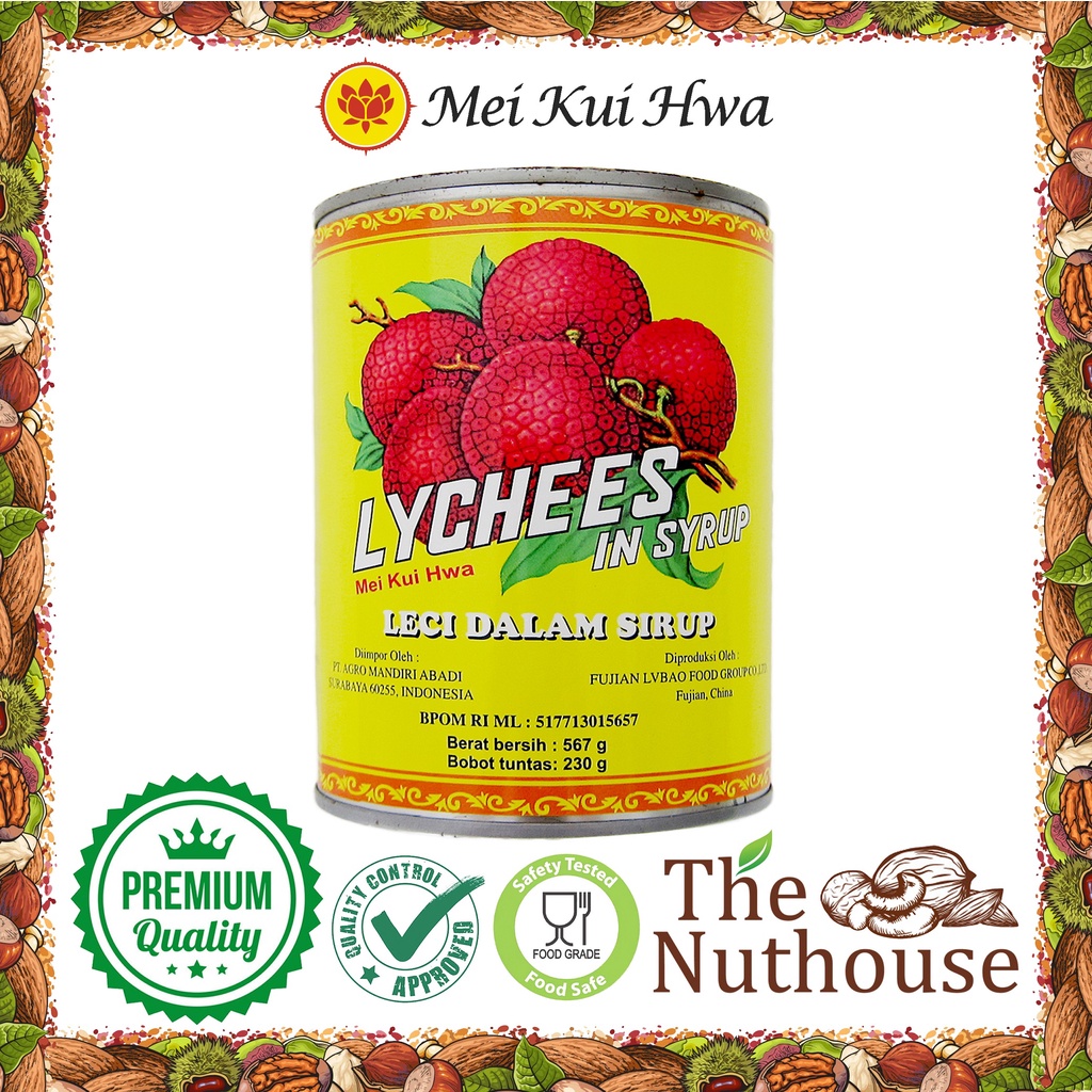 Lychees in Syrup / Lychee in Syrup / Lychee 567gr (Brand: Mei Kui Hwa ...