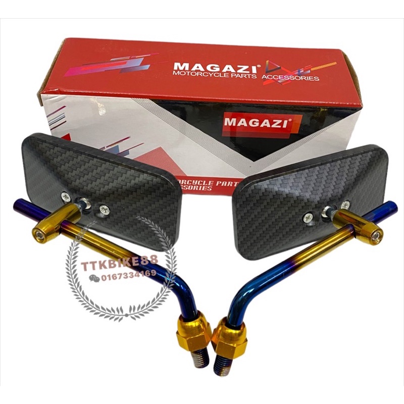 SIDE MIRROR CARBON TITANIUM UNIVESER 2351-H HONDA YAMAHA SUZUKI Y15ZR ...