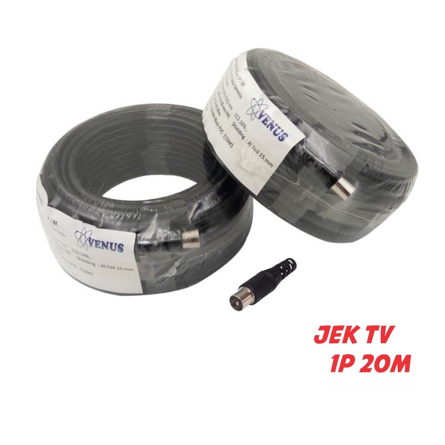 Venus RG6 Parabolic TV Antenna Cable 20 Meters RG6 Cable 20m Parabolic ...