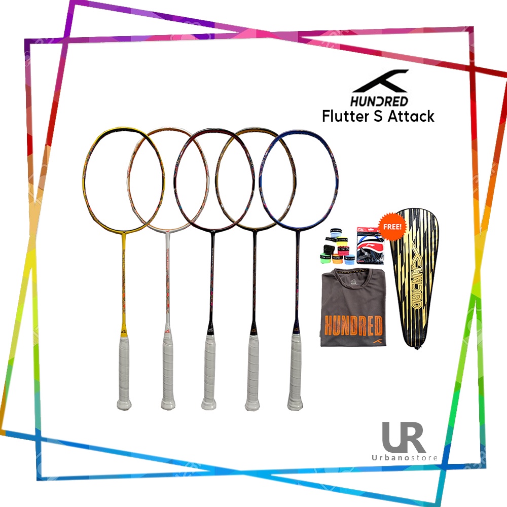 Badminton Racket HNDRD FLUTTER S ATTACK Original | Shopee Malaysia
