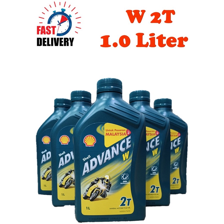Original Shell Advance W2T 1 L /1.0 Liter 2T /Minyak 2T / Pasaran Malaysia ( Ready Stock ...