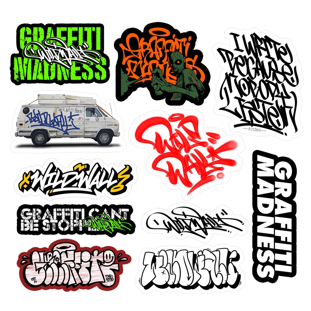 Sticker pack ww10 wildwall graffiti merch | Shopee Malaysia