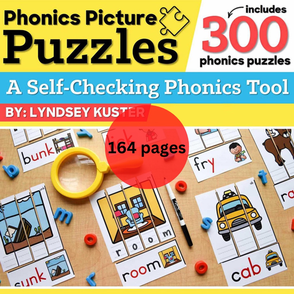 (PDF) Phonics Picture Puzzles Bundle 164 pages SOFTCOPY PRINTABLE ...