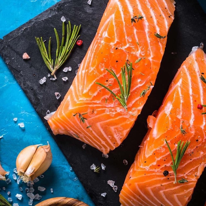 Norwegian Fjord Trout Salmon Fillet Cut (200g +- / per pc) x 2 (Twin ...