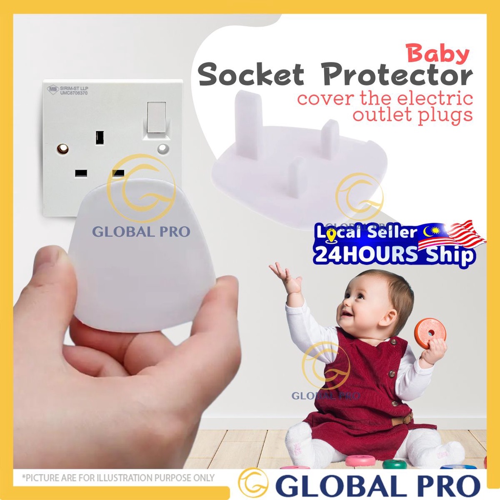 [1PCS] Socket Cover 3 Pin Plug Protection Plug Protector Safety Plug ...