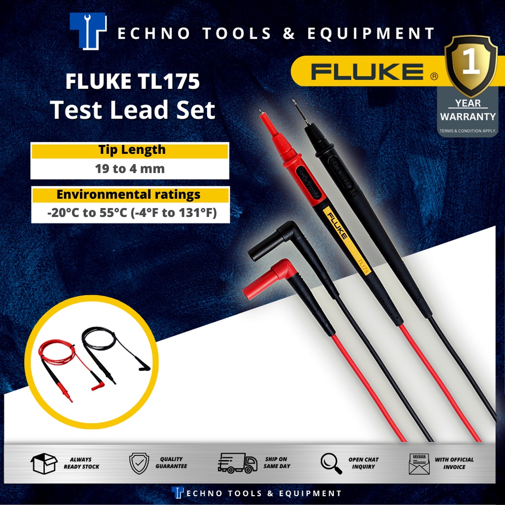 FLUKE TL175 Test Lead Set - 100% New & Original | Shopee Malaysia