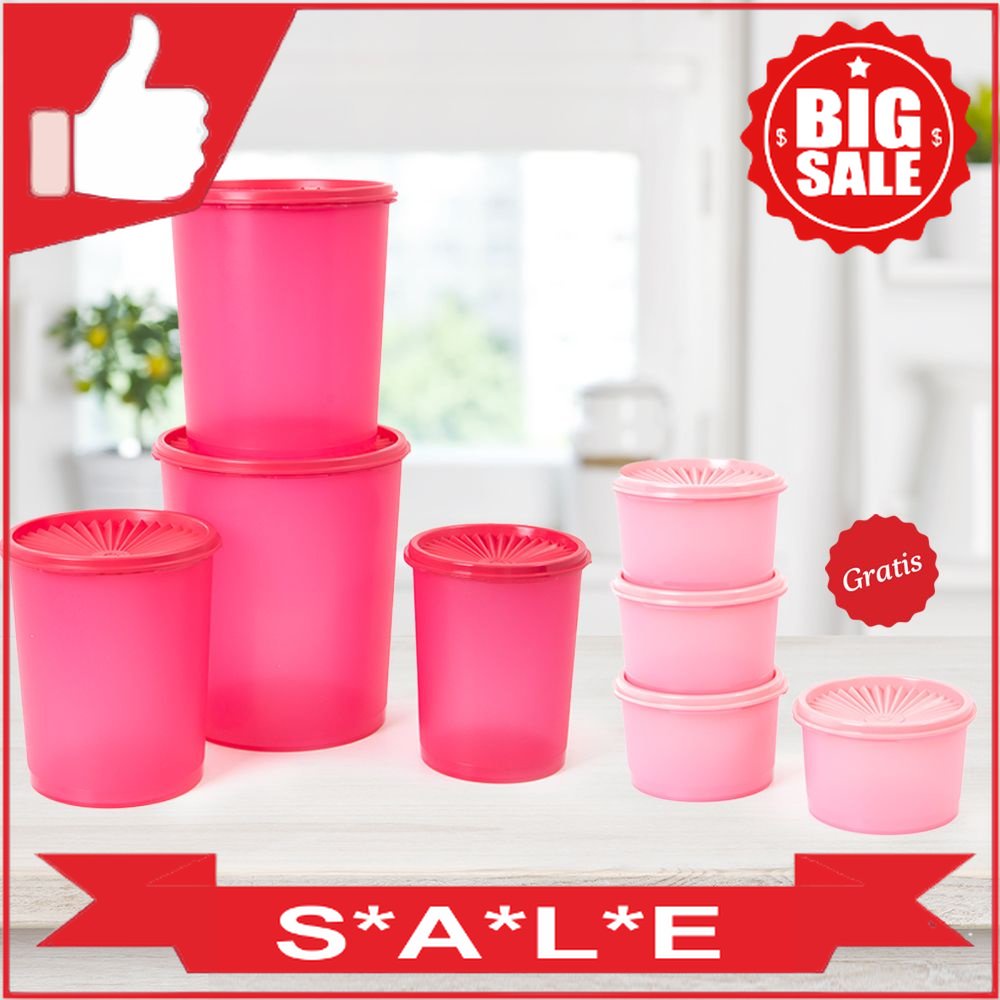 Tupperware Deco Canister Set With Original Mini Deco Tupperware gift ...