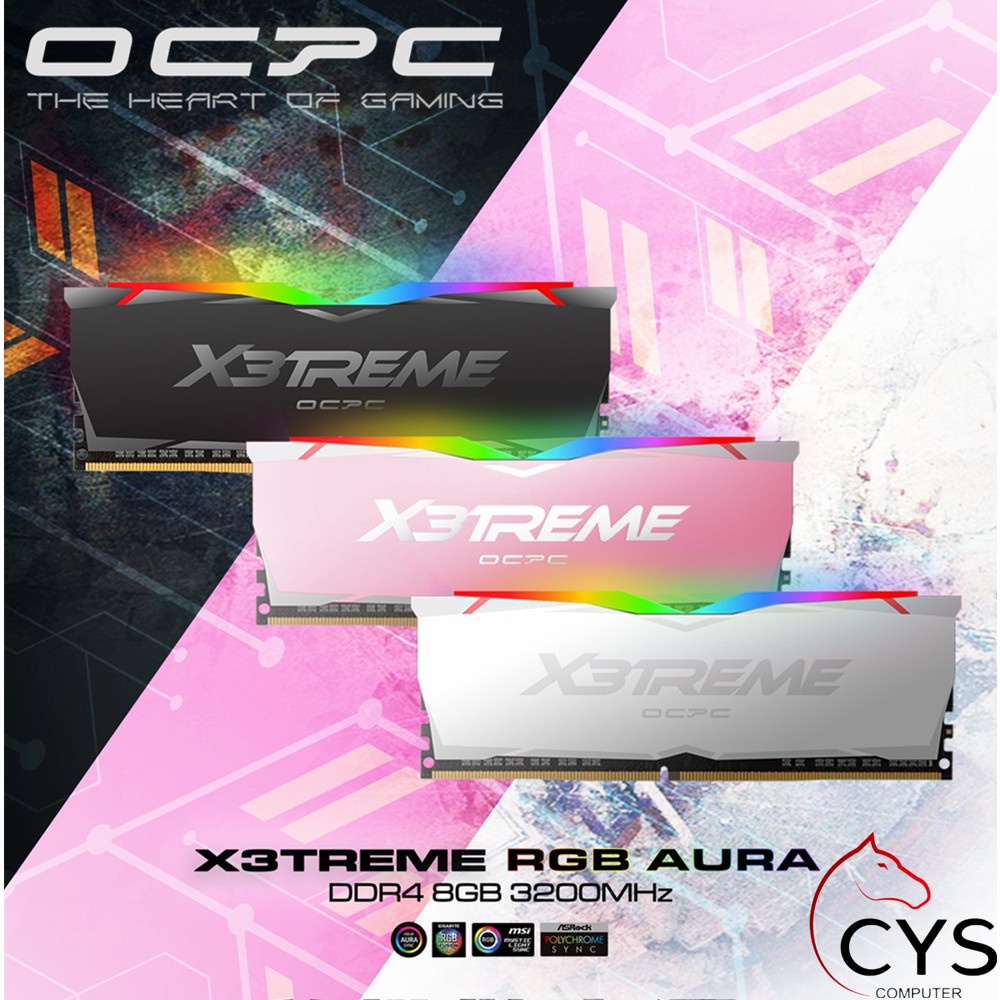 OCPC X3TREME RGB 8GB/16GB/32GB DDR4 3000MHz/3200MHz/3600MHz GAMING ...