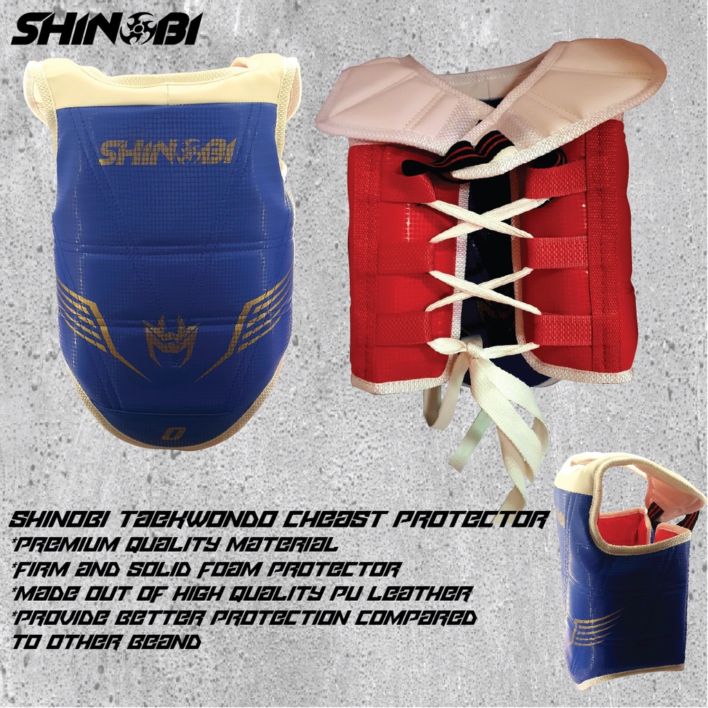 SHINOBI WORLD TAEKWONDO CHEST PROTECTOR CHECT GUARD FOR TAEKWONDO WUSHU ...