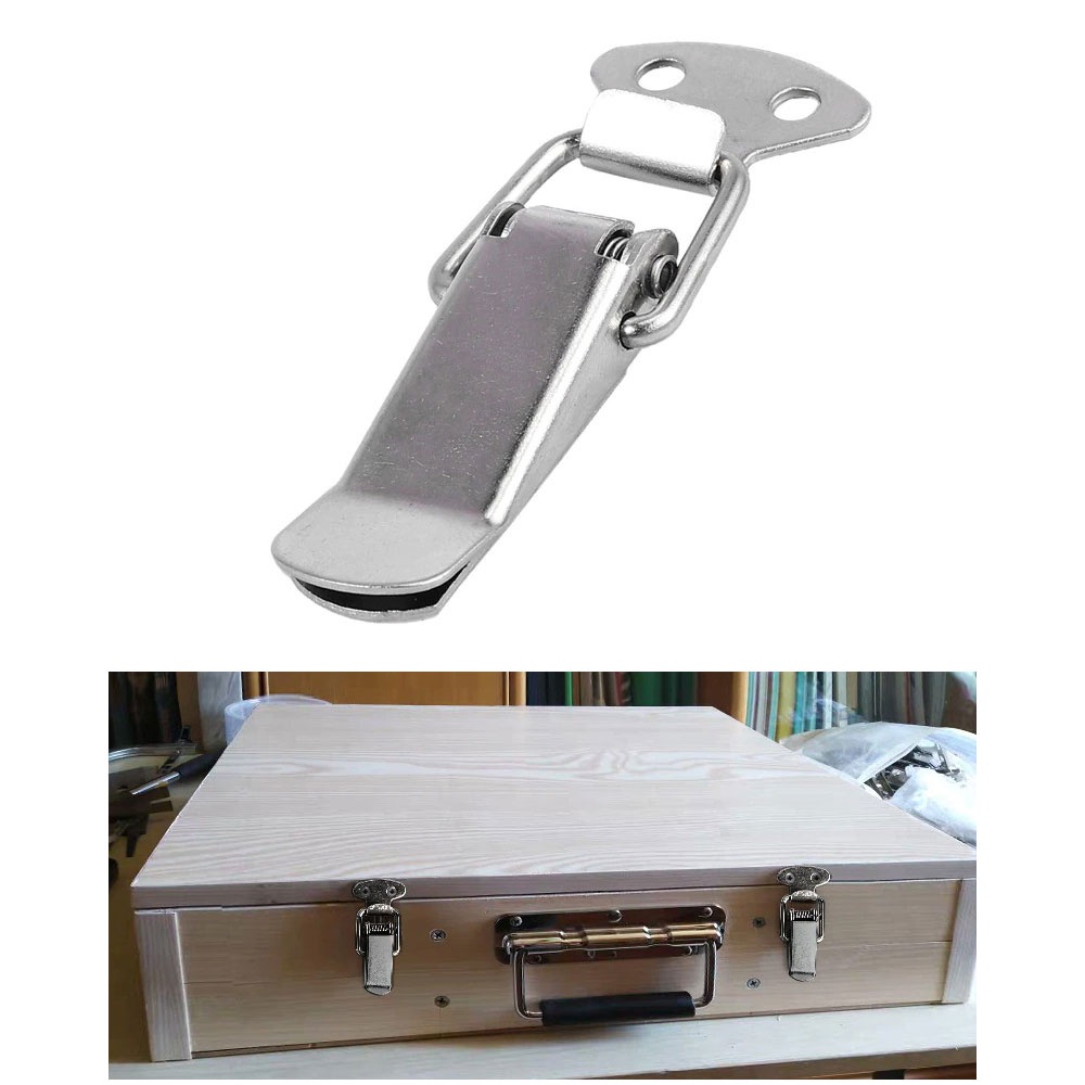 Button Lock Spring Loaded Toggle Latch Catch Hasp J101 | Silver ...