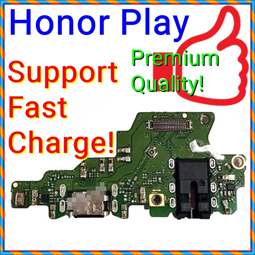 (18W Fast Charge) NEW ORI Charging Port IC Board MIC Ribbon Audio Jack for HW Honor Play / COR ...