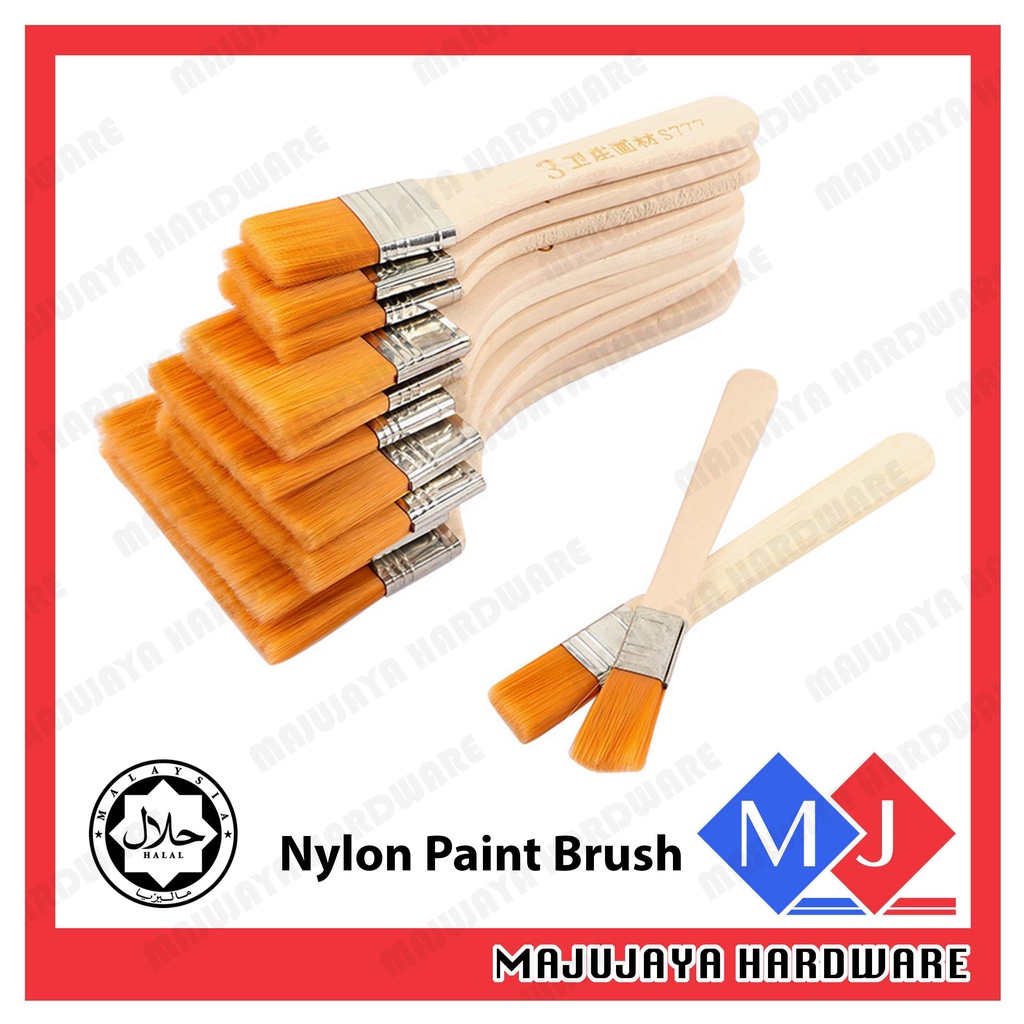 Wood Soft Nylon Brush Paint (Halal) Berus Cat Kayu Nylon Paint Brush ...
