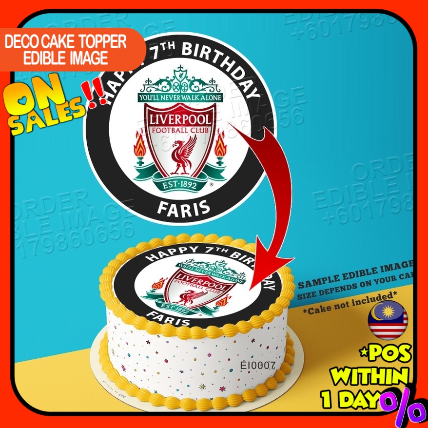 Printing EI Liverpool Football Edible Image Print Cake Photo Icing ...