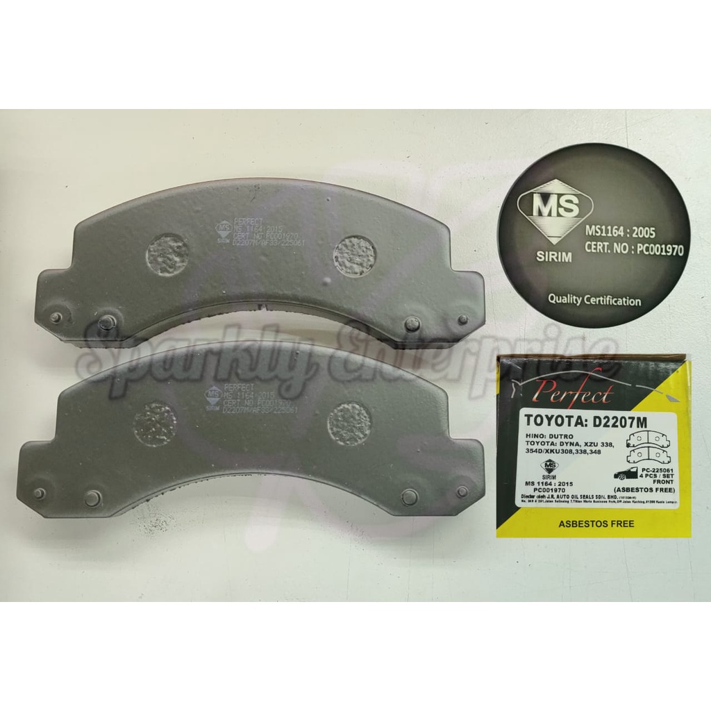 FRONT BRAKE PAD - HINO DUTRO / TOYOTA DYNA , XZU338 , 354D , XKU308 338 ...