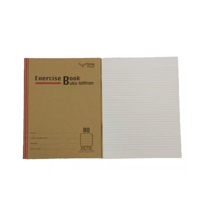 Flying Wheel Soft Cover Red Blue Four Line Exercise Book 80pg | Shopee ...