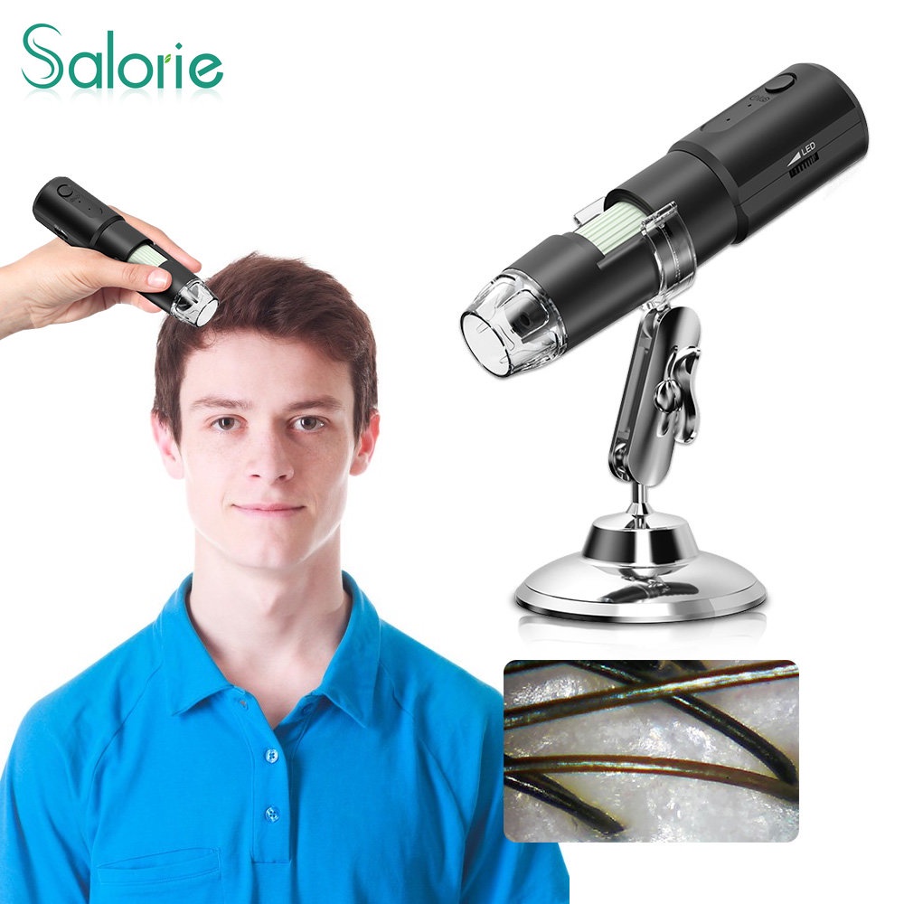 1000X Magnifier 8LED USB Digital Scalp Hair Microscope Skin Detector ...