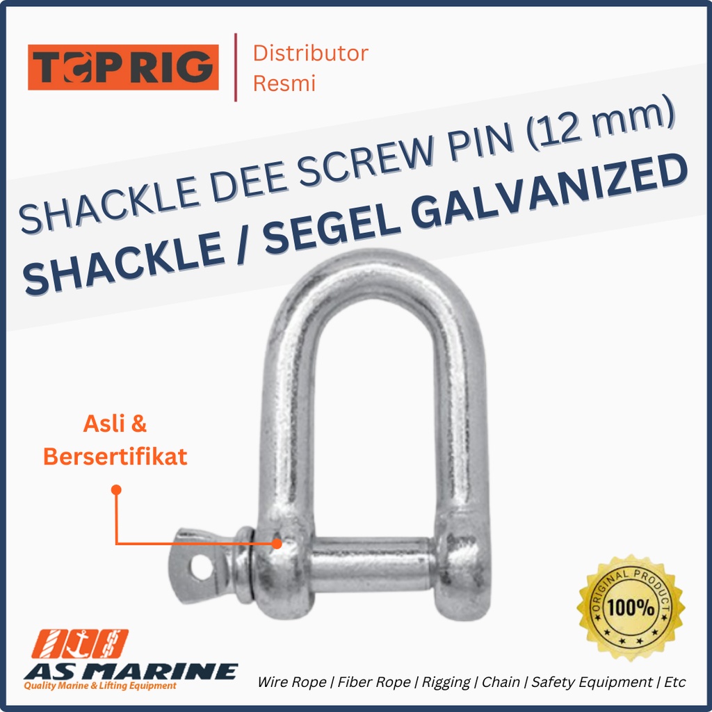 Toprig Shackle Dee / Seal D Galvanized Screw Pin 12 mm | Shopee Malaysia