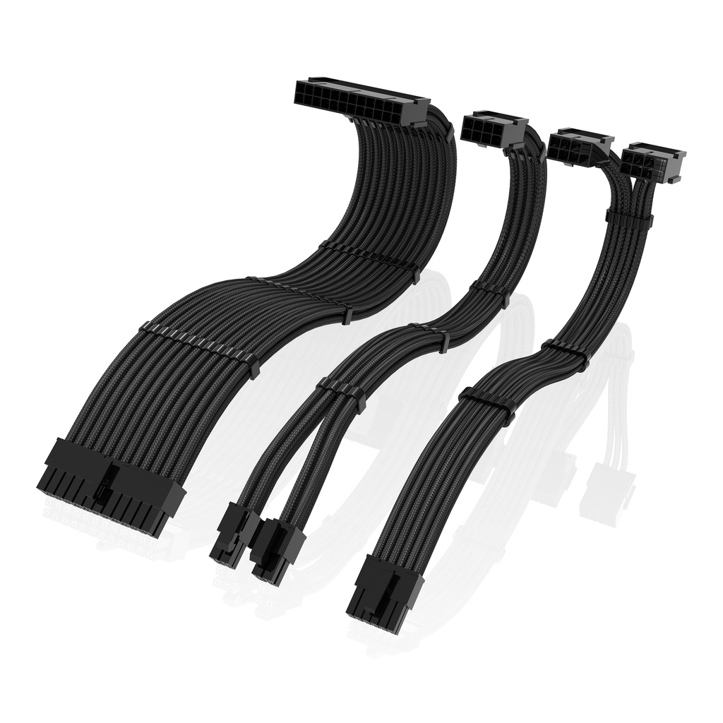 EZDIY-FAB PSU Cable Extension Kit,16AWG Sleeved Cable Custom Mod for ...